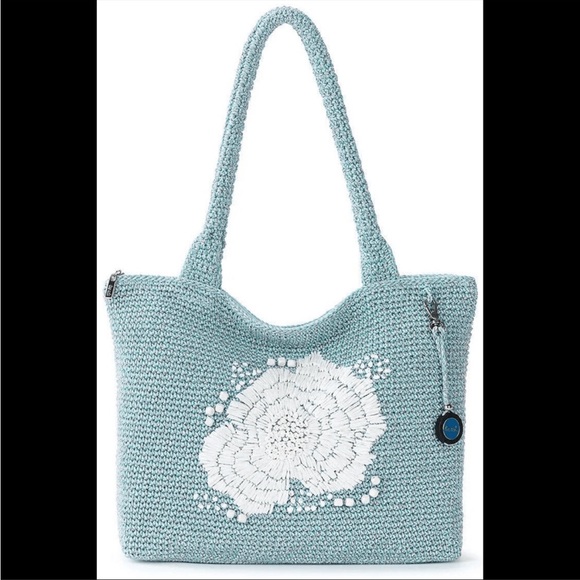 The Sak | Bags | The Sak Floral Crochet Carryall Tote Natural Floral ...